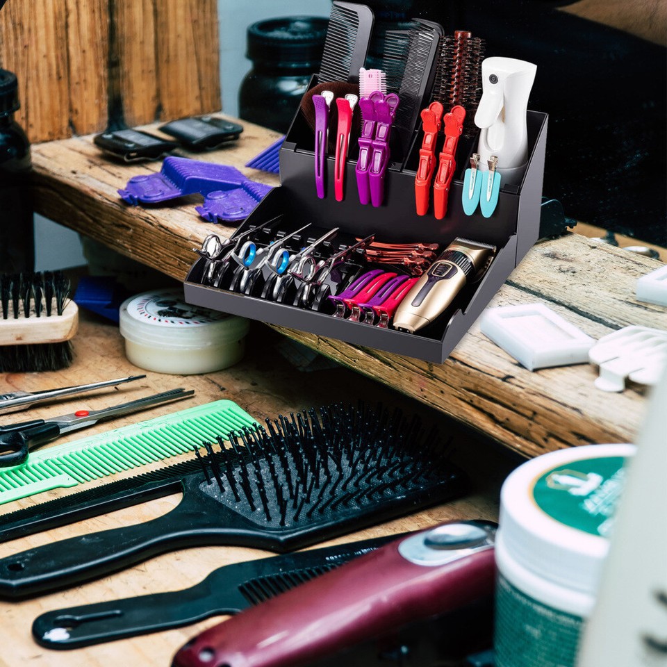 Storage Shelf Hair Scissors Clipper Hairdressing Tool Tools Tray | eBay