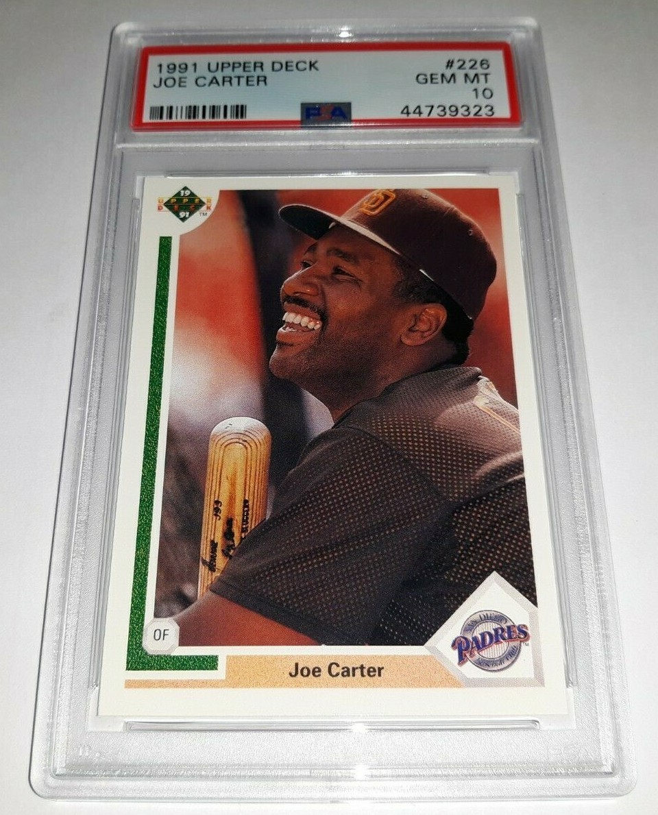 1991 Upper Deck #226 Joe Carter Card Graded PSA 10 Gem Mint Pop 5 | eBay