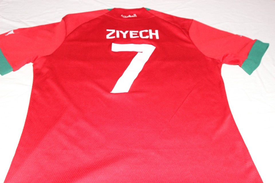 Morocco National Team Football Shirt By Puma Size M Number 7 Ziyech | eBay