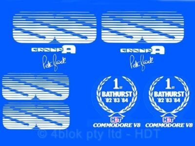 Commodore HDT VK Group A SS Silver Decal Sticker Kit Guards Boot Grille ...