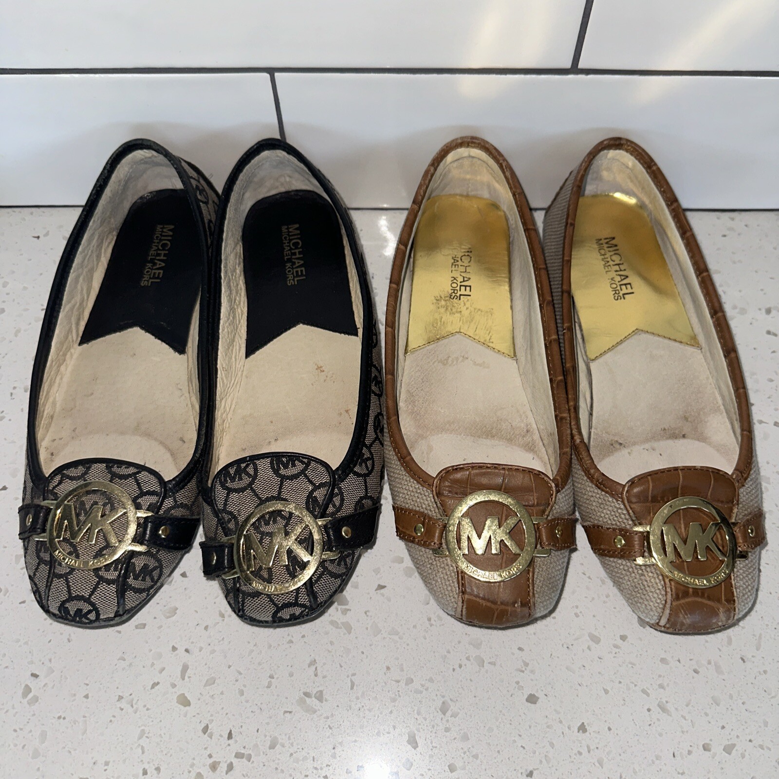MICHAEL KORS MK Lillie Signature Logo Moccasins Brown… - Gem