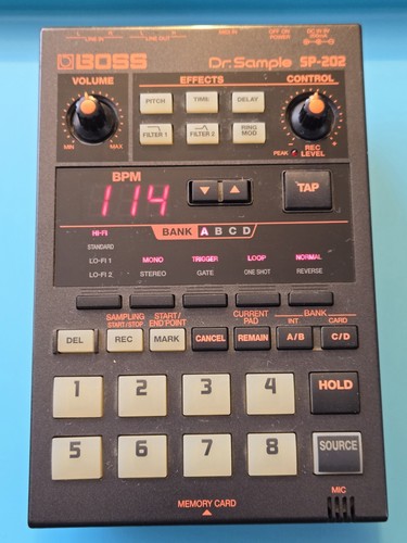 VINTAGE ROLAND BOSS SP-202 DR SAMPLE SP-202 SAMPLER DJ DRUM SOUND ...