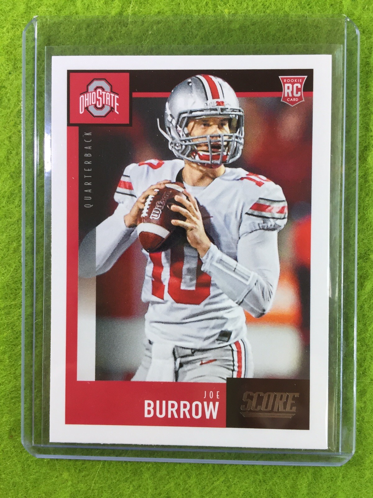 JOE BURROW ROOKIE CARD JERSEY #10 OHIO STATE RC LSU 2020 Panini Score ...