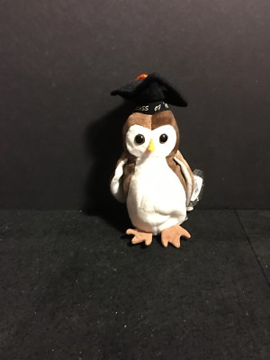 BEANIE BABY "WISEST" 1998 GRADUATION OWL PLUSH ANIMAL TOY RETIRED | eBay