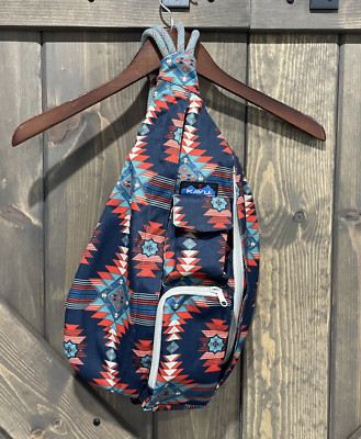 Kavu Rope Sling Bag Rare Navajo Aztec Pattern | eBay