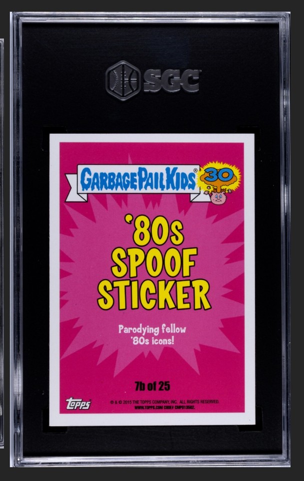 JUMPIN' JORDAN 2015 TOPPS GPK 30TH ANNIV 7B '80S SPOOF SGC 9 MINT LOW ...