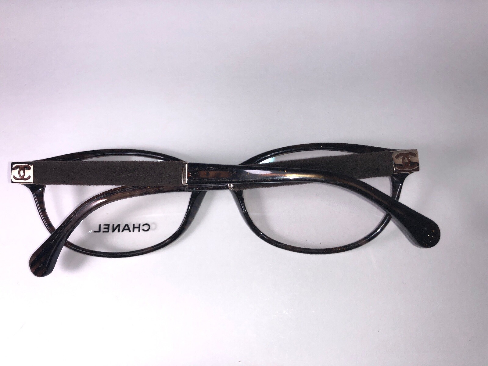 CHANEL Eyeglass Frame 3261 c. 1442 Sparkly Brown Women Glasses Velvet ...