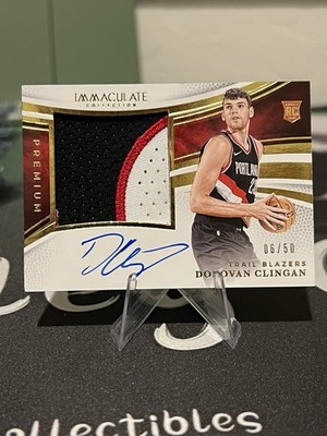 DONOVAN CLINGAN 2024-25 IMMACULATE PREMIUM ROOKIE PATCH RPA RC AUTO /50 ...