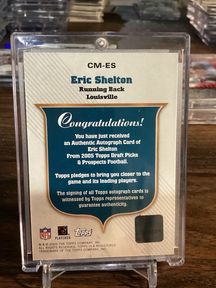 Eric Shelton Rookie Autographed Class Marks Football Card | eBay
