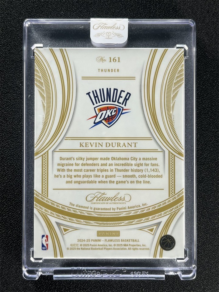 1/5≈1/1 ! 2024-25 Panini Flawless Kevin Durant #161 Legends Diamond ...