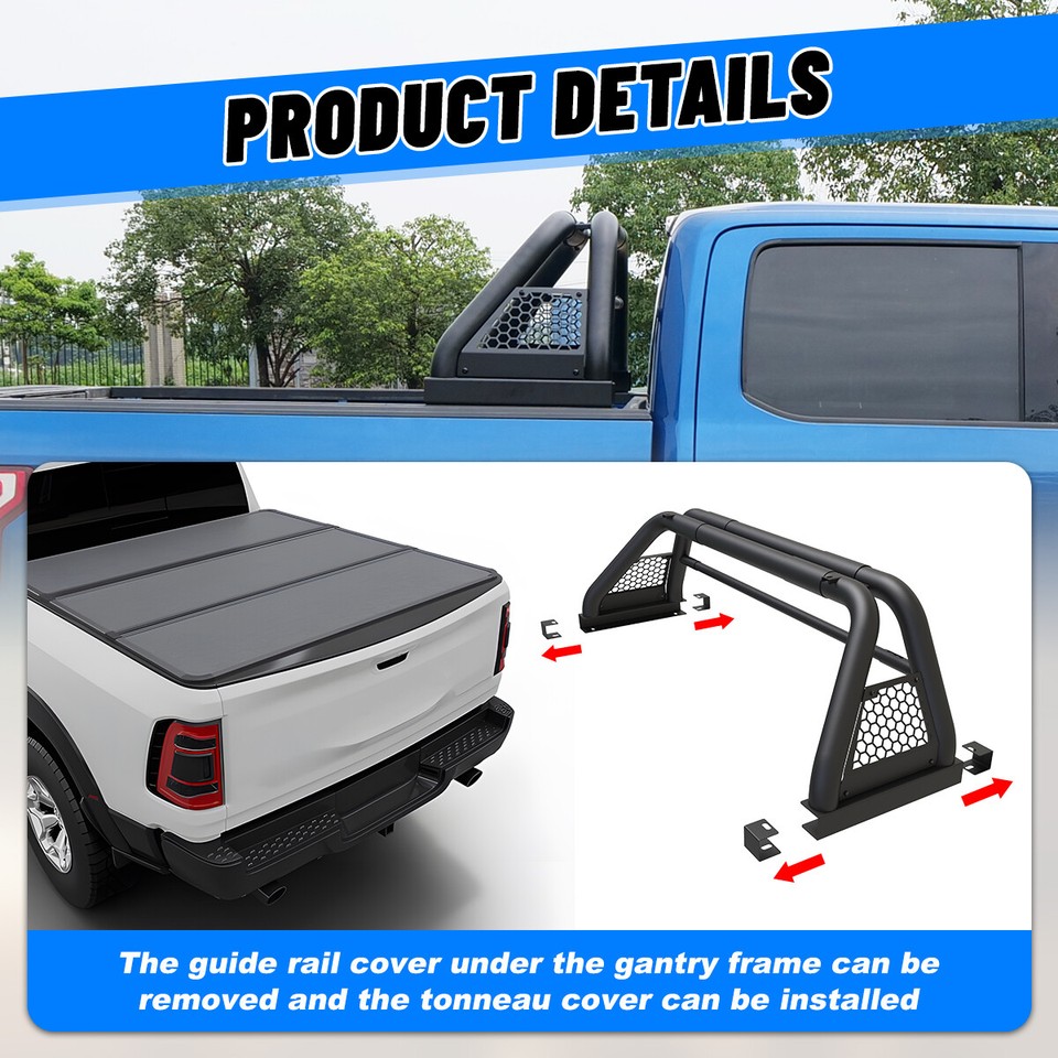 Adjustable Pickup Roll Sport Bar Chase Rack Bed Bar For 2019-NOW Ford ...