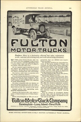 1917 PAPER AD CAR AUTO Fulton Motor Truck Dealers Bethlehem Trucks ...