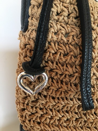 Brighton Miller Pretty Tough Collection Crocheted Straw & Leather Cross ...