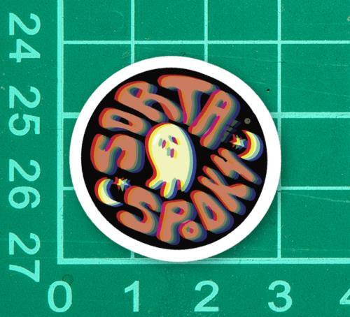 Sorta Spooky Sticker Decal ghost dark humor halloween | eBay
