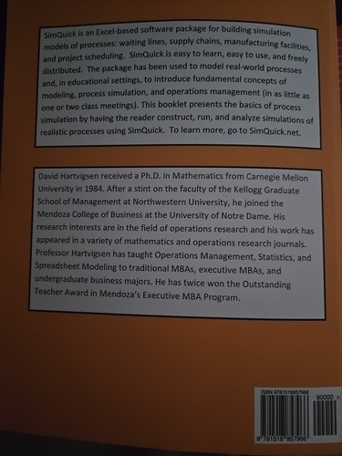 SimQuick : Process Simulation with Excel, 3rd Edition by David ...