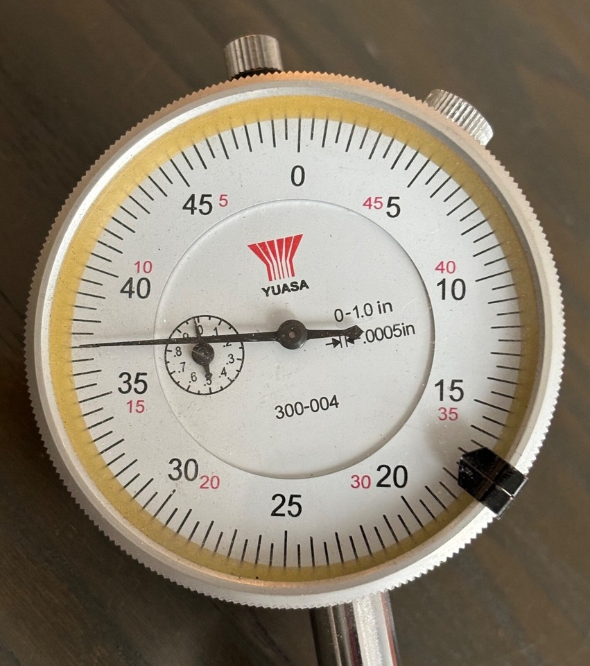 YUASA 0-1.0" Dial Indicator - No. 300-004 - .0005" gradations - NEW in ...