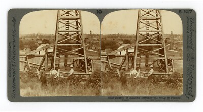 Stereoview western PA oil wells | eBay