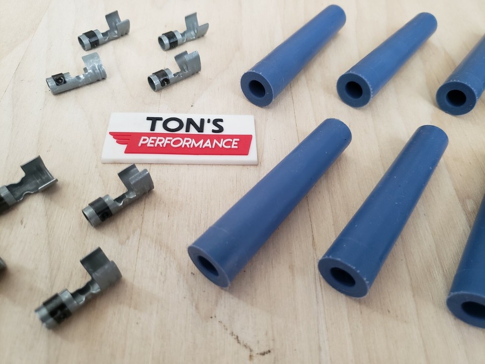 8 pack Straight Spark Plug Wire Boots With Terminals Taylor Wire USA ...