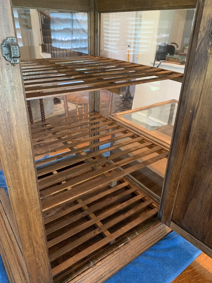 Antique Oak Pie Safe Display Case Schwanbeck Bros | eBay