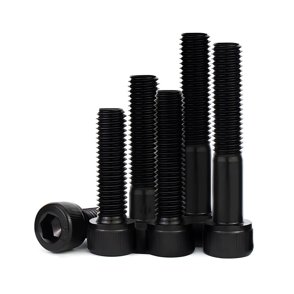 M12 Socket Button Head Screws 12.9 High Tensile Black Allen Bolt Half ...