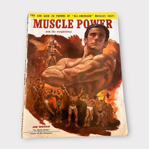 MUSCLE POWER bodybuilding muscle magazine JOE WEIDER Gay Interest 1950s ...