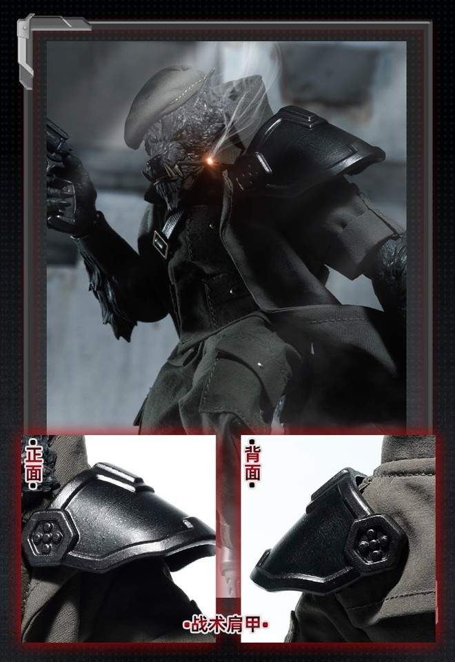 Furui Planet Black Wolf Commander in 1/12 Fabric Action Figure ...