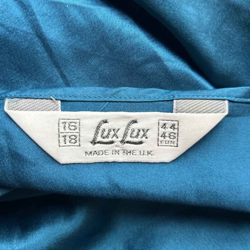 VINTAGE "LUX LUX" SILKY SATIN GOWN SIZE 16/18 | eBay UK