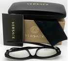 New Versace Reading Glasses MOD. 3266 GB1 55-17 145 Black & Gold Frames ...