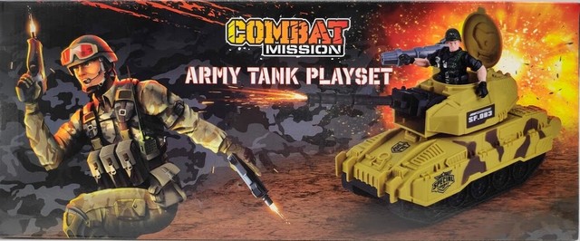 Combat Mission Army Tank Playset Military Base Soldier Attack Children ...