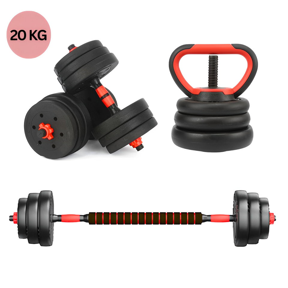 20/30/40kg Dumbbell Barbell Weight Set Pair of Hand Weights Gym Fitness ...