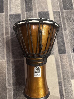 TOCA Hand Percussion Drum w/ Rope 7.25" x 12" Hand Percussion ...