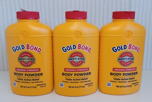 3x Gold Bond Body Powder Medicated Triple Relief 4 oz WITH TALC ...