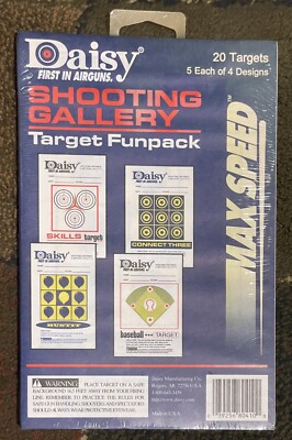 NEW Daisy 1999 BB Shooting Target Fun Pack Kit 20 Targets 4 Designs HTF ...