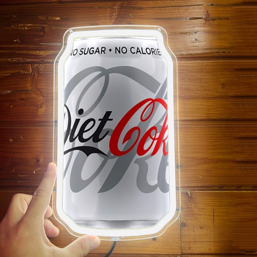 Diet Coke No Sugar Can Neon Light Sign Night Market Poster Wall Decor ...