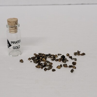 Pirate's Gold Fool's Gold Nuggets In Souvenir Bottle With Cork 2 1/4 ...