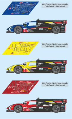 Decals Cadillac V Series LMDh Le Mans 2024 1:32 1:43 1:24 slot Palou ...