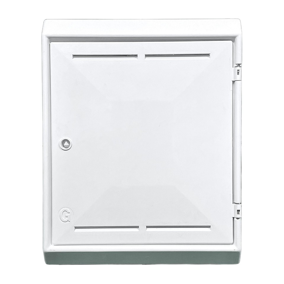 MK2 Surface Mounted Gas Meter Box - White (502mm x 408mm x 225mm ...