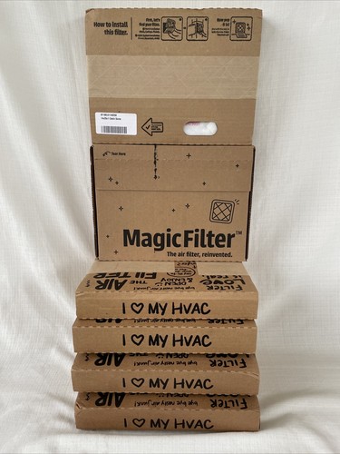 Lot of Six Magic Filter Foldable 14x25x1 Catch Some Air Filters HVAC ...