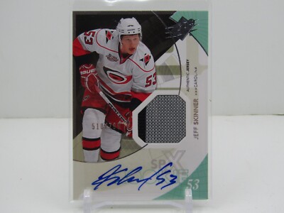 JEFF SKINNER 2005-06 UD SPX RC PATCH AUTOGRAPH AUTO #510/799! CAROLINA ...