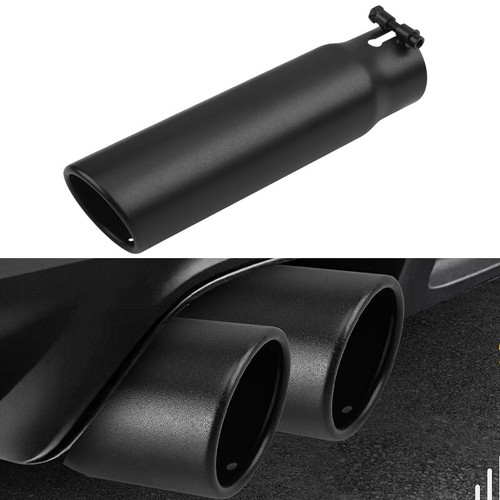 Exhaust Tip for 2.5" Inlet - 3" Outlet - 12" OL Stainless Steel Rolled ...