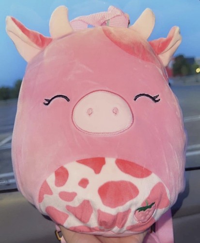 Calynda Strawberry Cow Backpack Squishmallow Exclusive NWT IN HAND | eBay