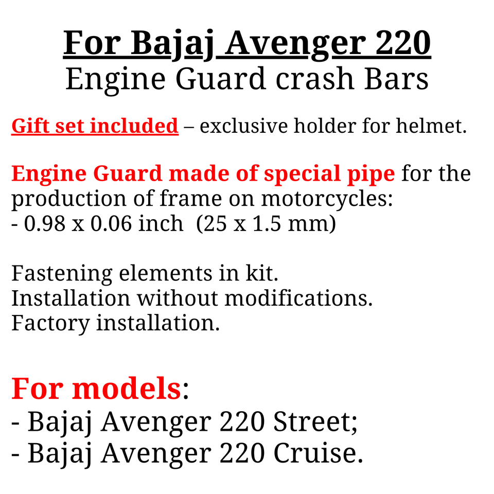 For Bajaj Avenger 220 crash bars Avenger Street engine guard 220 Cruise ...