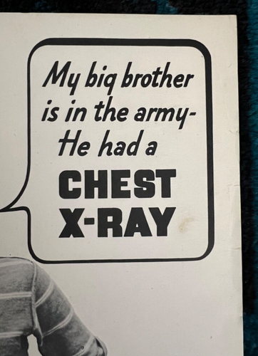 WWII WW2 Original War Poster Health X-Ray Tuberculosis Christmas Seals ...