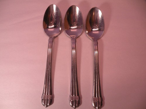 Set of 3 Oval Place/Soup Spoons Hampton ODYSSEY stainless flatware 7 3/4 GA1 | eBay