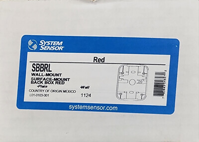 New System Sensor SBBRL Wall-Mount, Surface-Mount, Red | eBay