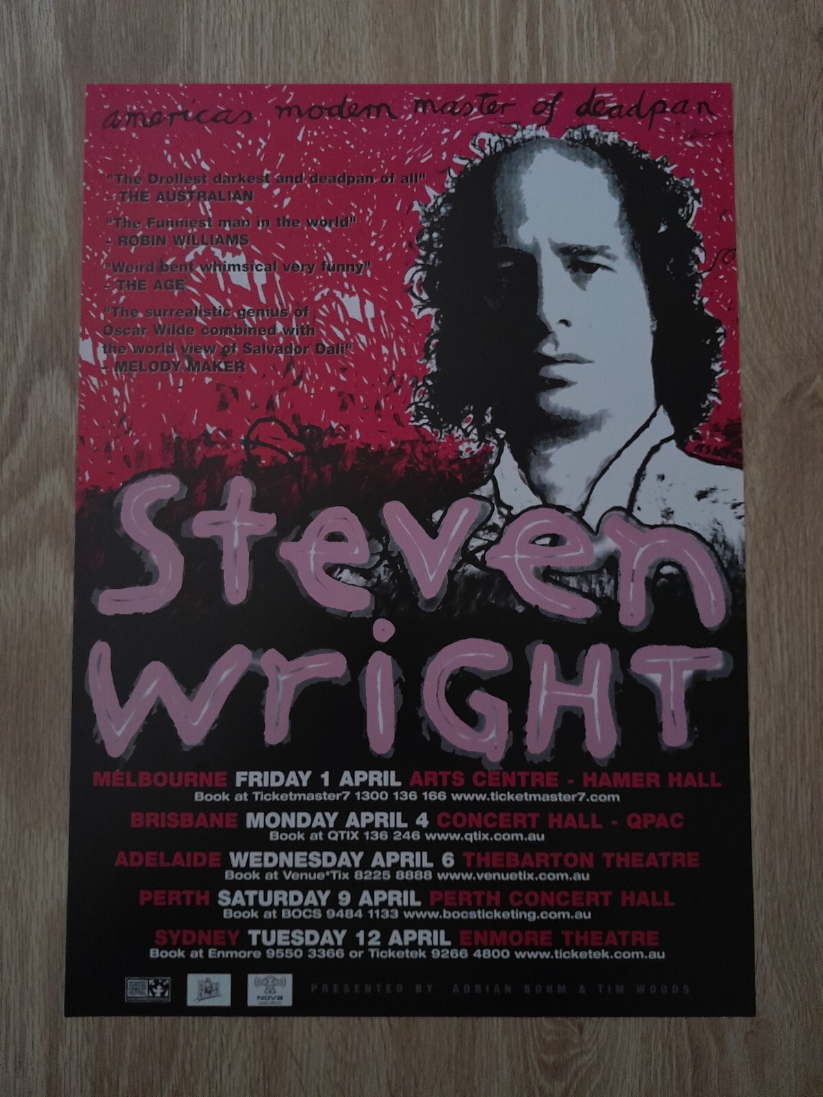 Steven Wright -Master of Deadpan- 2005 Tour - Original Promo Poster ...