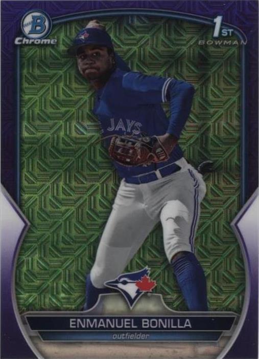 2023 Bowman Chrome - Prospects Enmanuel Bonilla #BCP-163 Purple Mojo ...