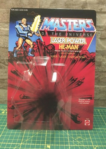 Masters of the Universe Laser Power He-Man custom card, blister, bubble ...
