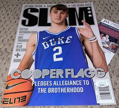 COOPER FLAGG SIGNED SLAM MAGAZINE DUKE BASKETBALL JSA AUTOGRAPH NO ...