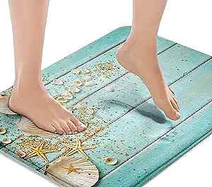 Bath Mat for Bathroom, Bathroom Mats Rugs No Silp Sea 16"x24" Beach Shell | eBay